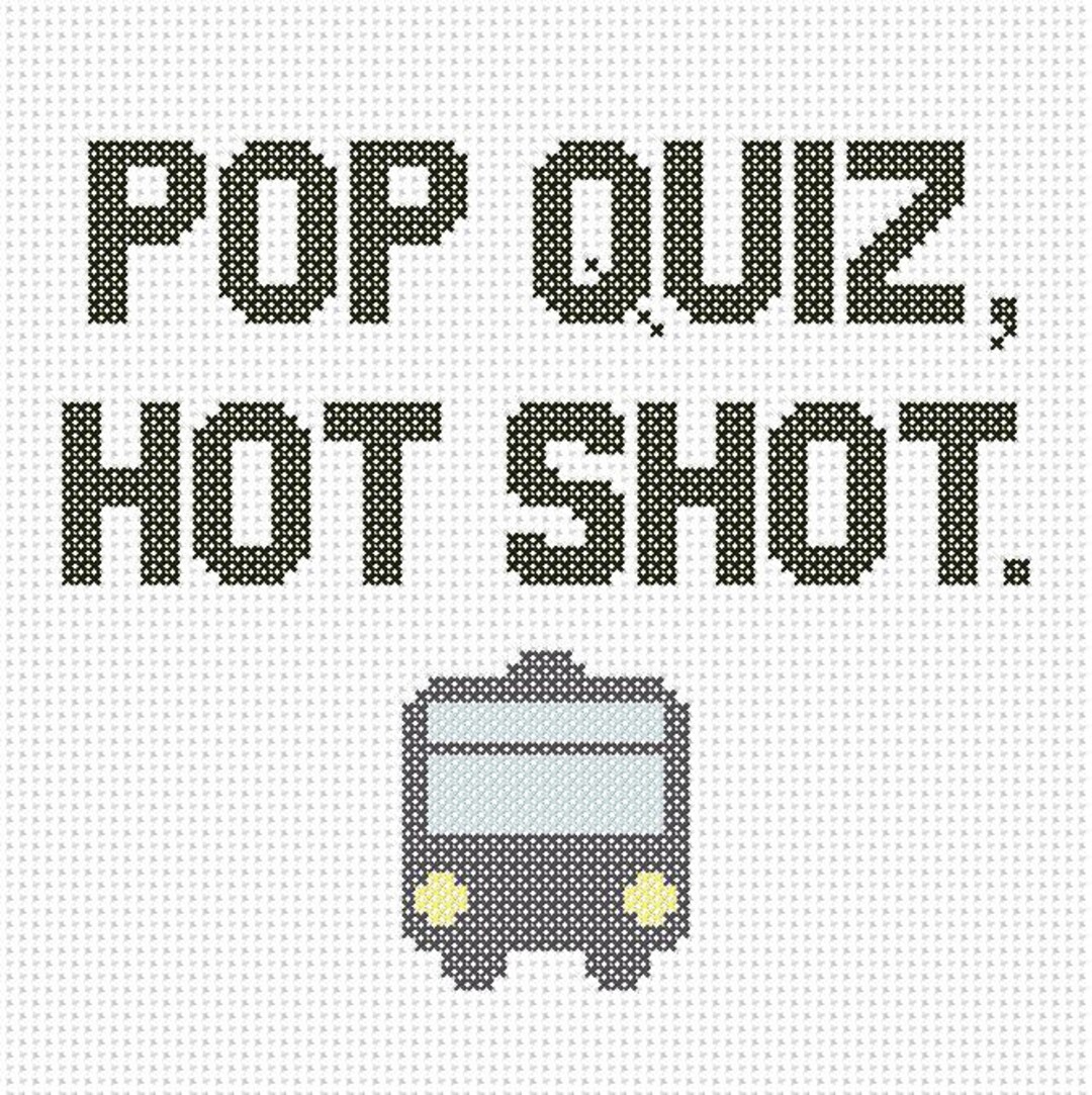 Pop Quiz Hot Shot. Counted Cross Stitch Pattern Instant - Etsy