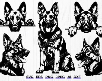 German Shepherd 132 Growling Attack Dog Breed K-9 Pet Police Cop Law ...