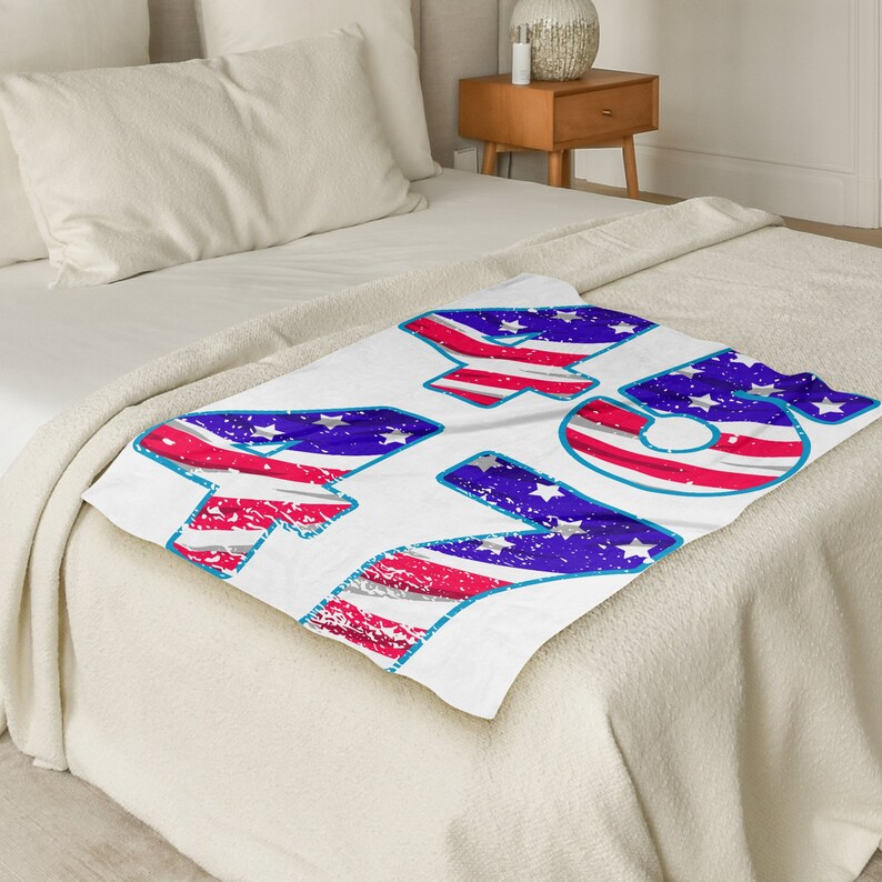 Patriotic Numbers Clipart, American Flag Design Numbers, Fourth of July ...