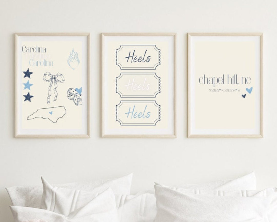 College Decor Print, U North Carolina, Tarheels Wall Art, Wall Art UNC ...