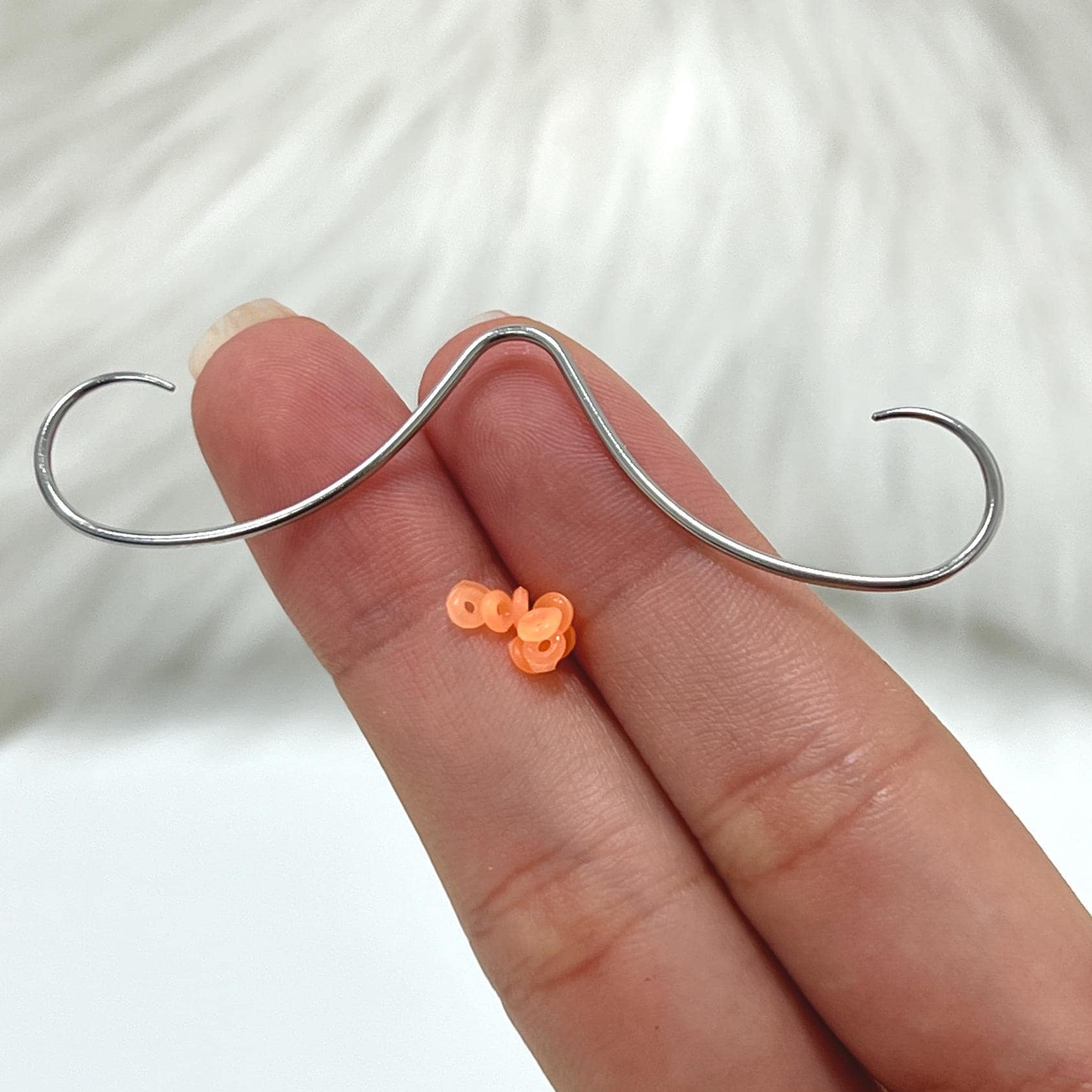 16G Titanium Septum Mustache Nose Ring With Removable Glow-in-the-dark ...