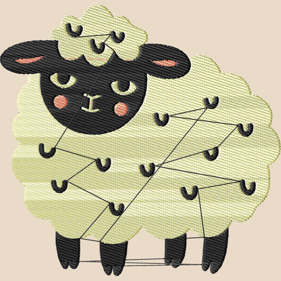 Adorable Sheep Embroidery File for 4x4 Hoop | Digital Download for ...