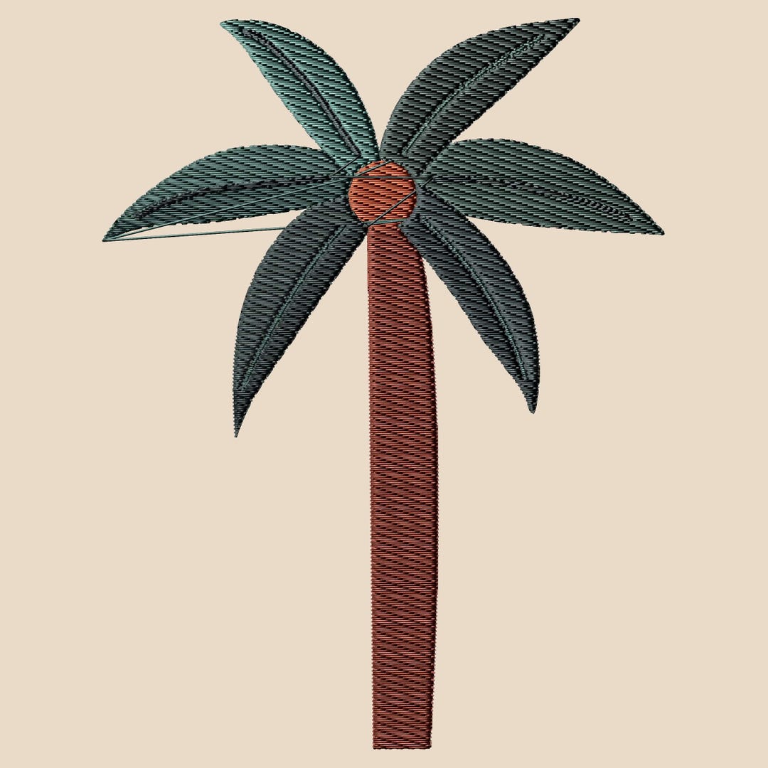 Compton Palm Tree Embroidery File for 4x4 Hoop | Digital Download for ...
