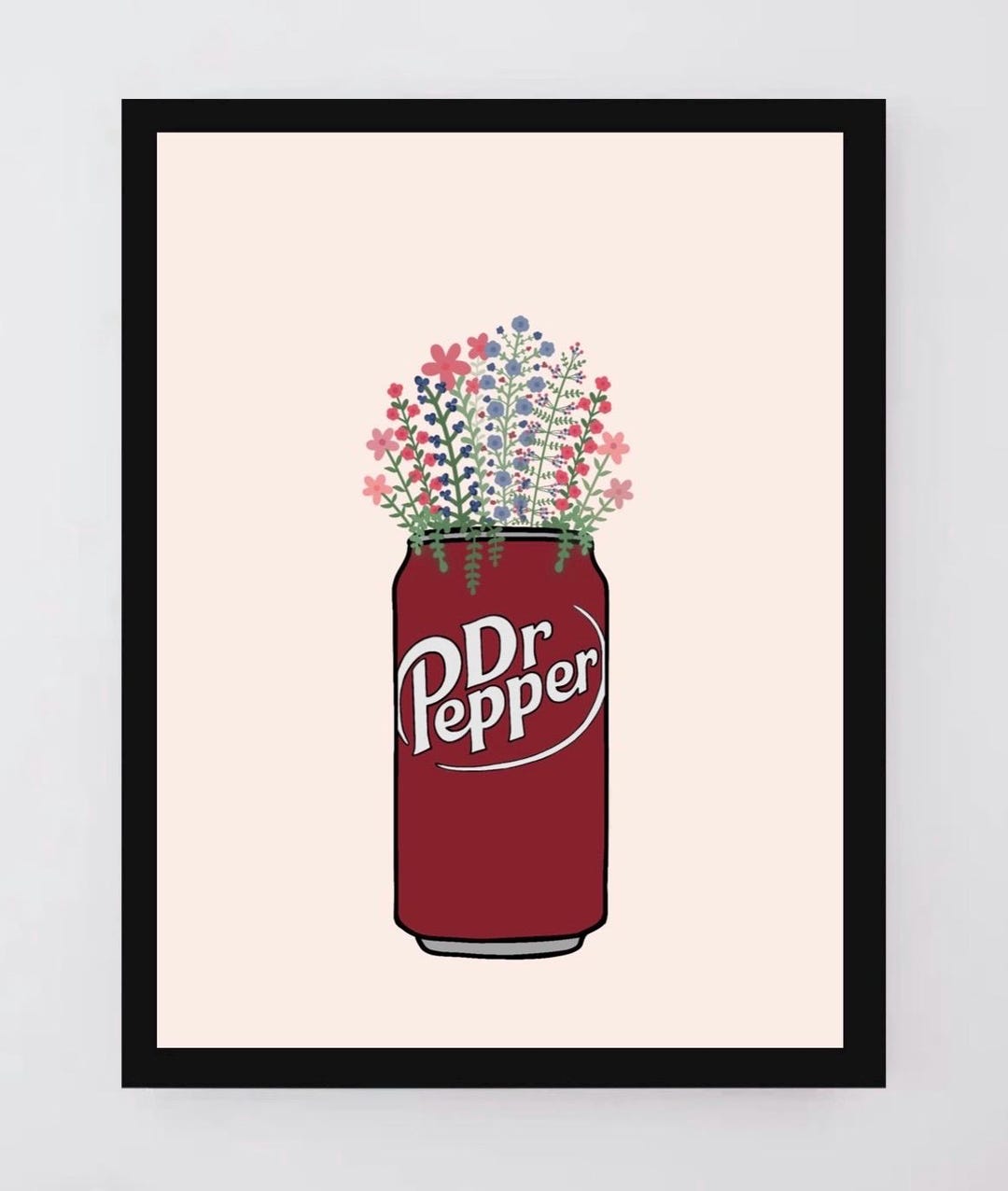 Dr Pepper Wall Art - Instant Digital Download - Floral Wall Decor ...