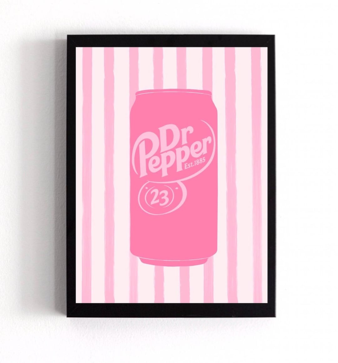 Dr Pepper Wall Art: Pink Striped - Instant Digital Download- Apartment ...