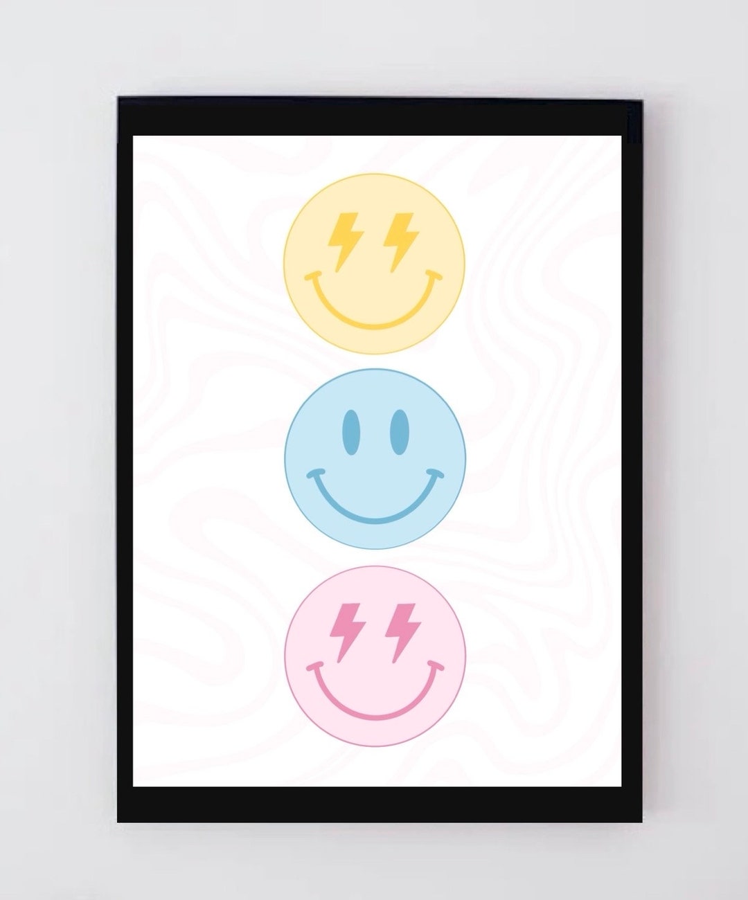 Smiley Face Wall Art - Instant Digital Download - Trendy Wall Art ...