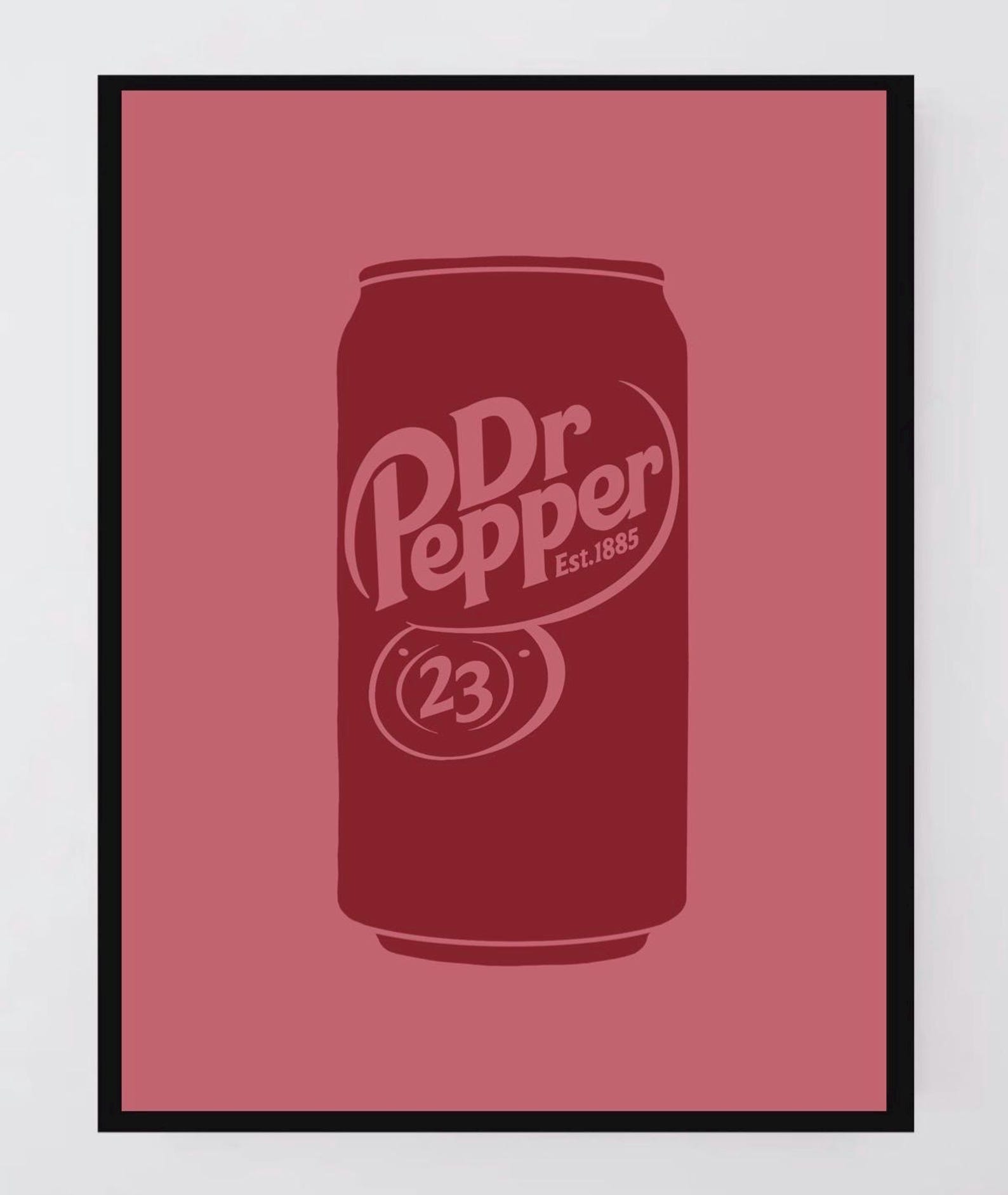 Dr Pepper Wall Art: Maroon - Instant Digital Download- Apartment and ...