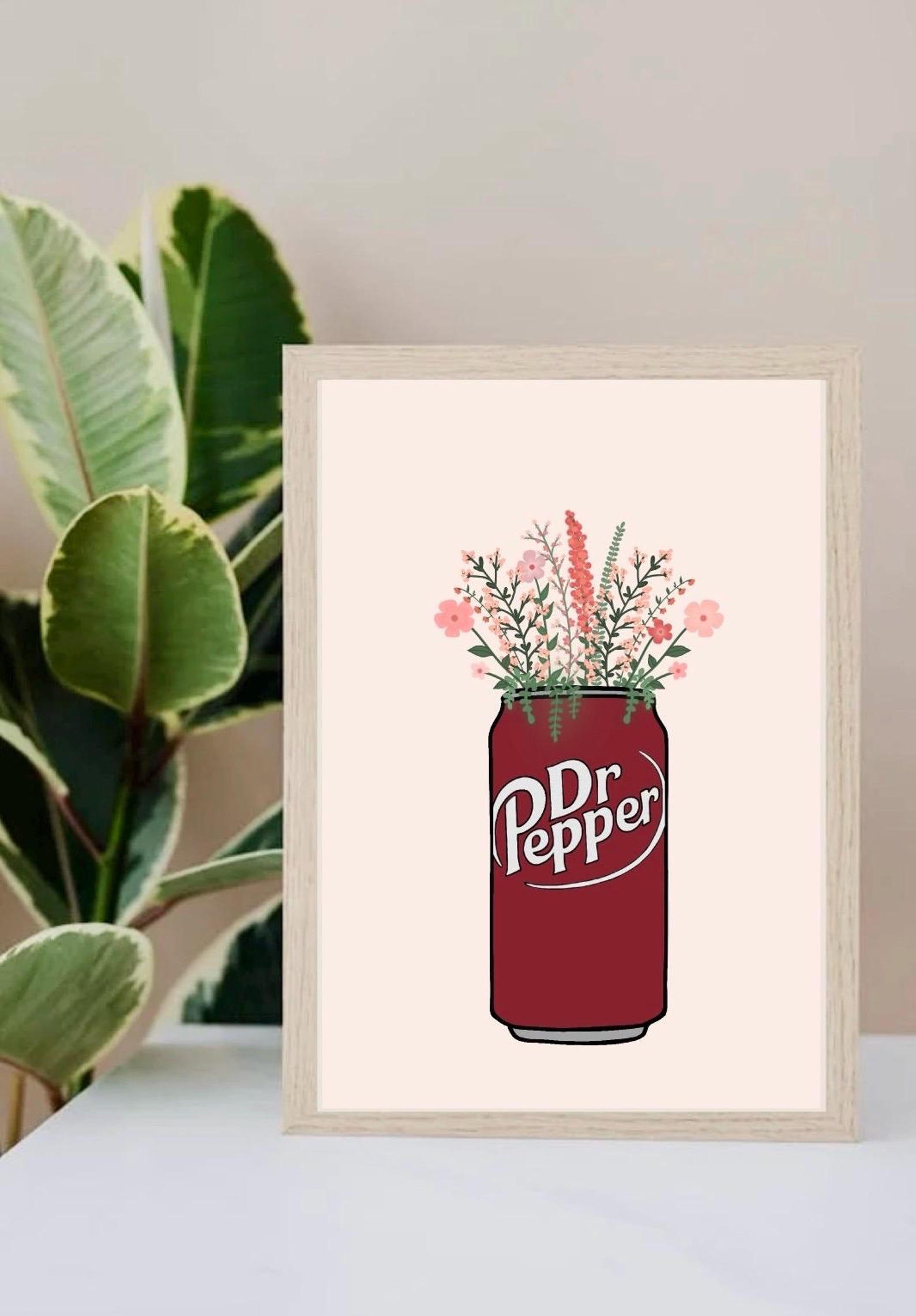 Dr Pepper Wall Art - Instant Digital Download - Floral Wall Decor ...