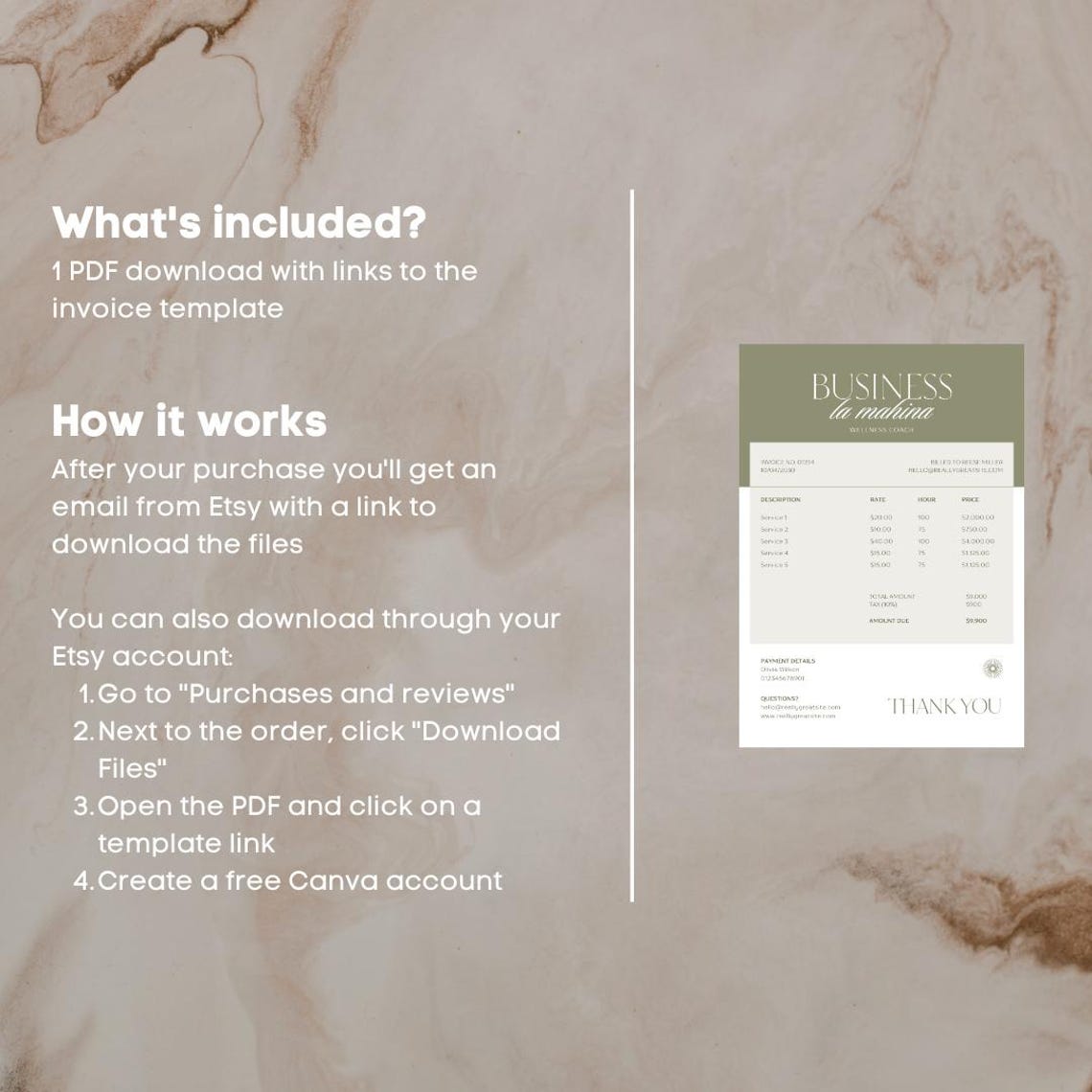 Invoice Template - Minimalist Business Invoice, Small Business Template ...