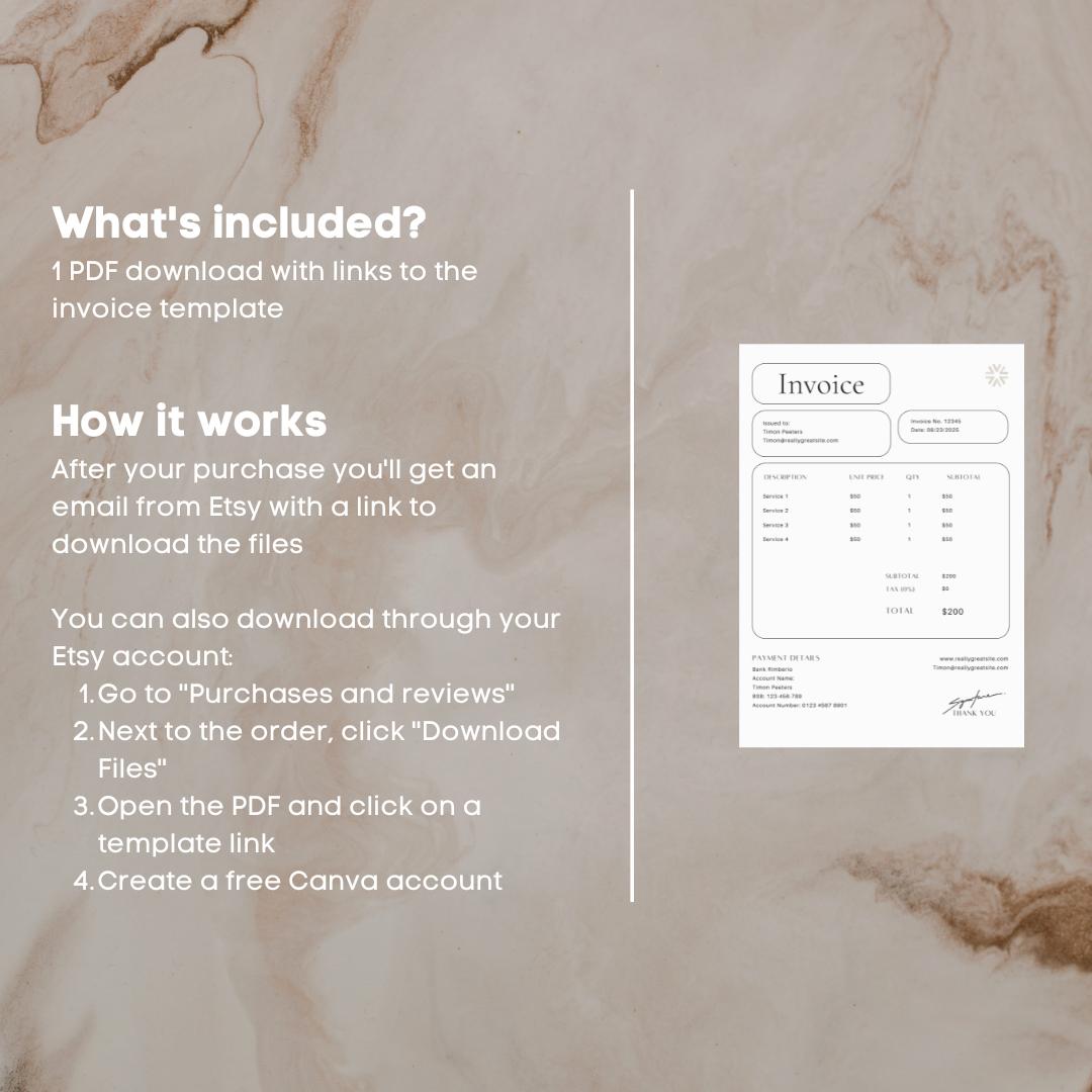 Invoice Template Minimalist Business Invoice, Small Business Template ...