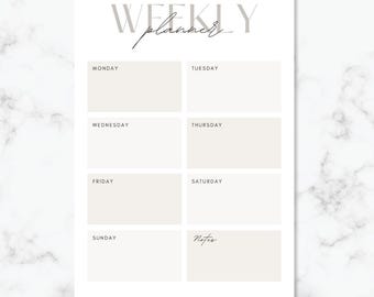 Weekly Planner : 2024 Whole Year Dated, Printable Landscape, Minimalist ...