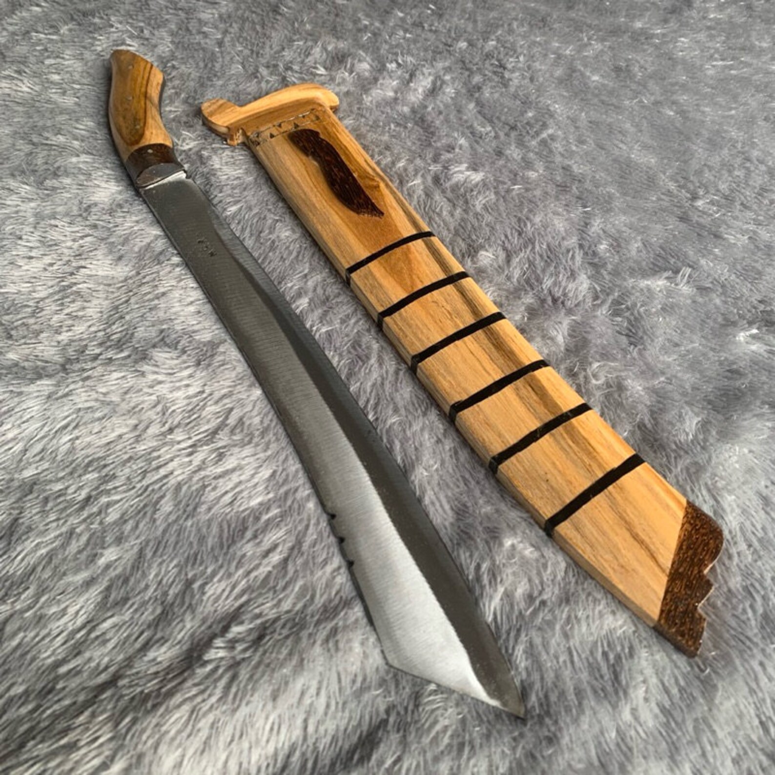 Patimura Traditional Ethnic Machete With Real Wood Carving Crafts ...