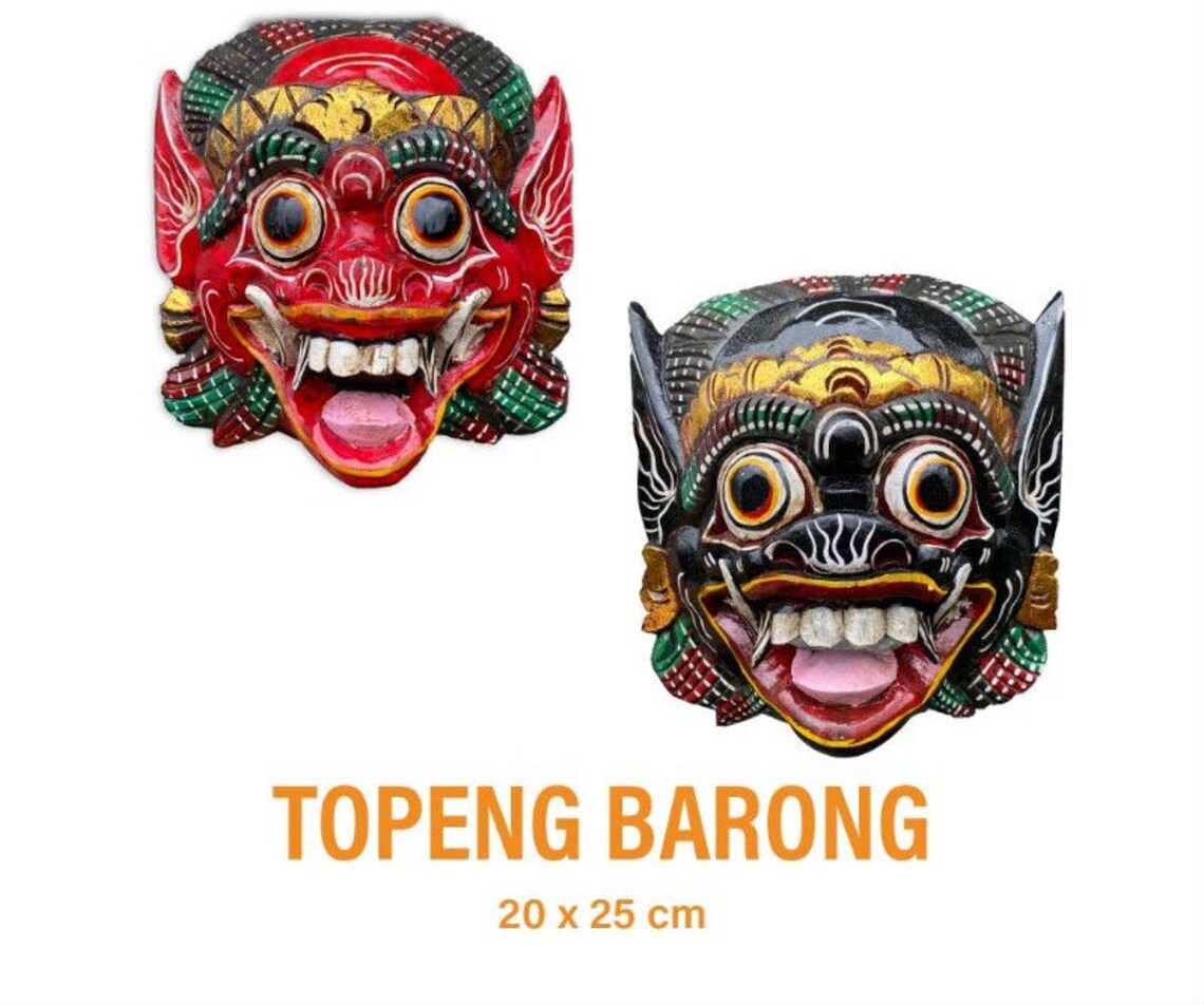 Balinese Barong Carving Wood Carved Barong Mask Wall Decoration - Etsy