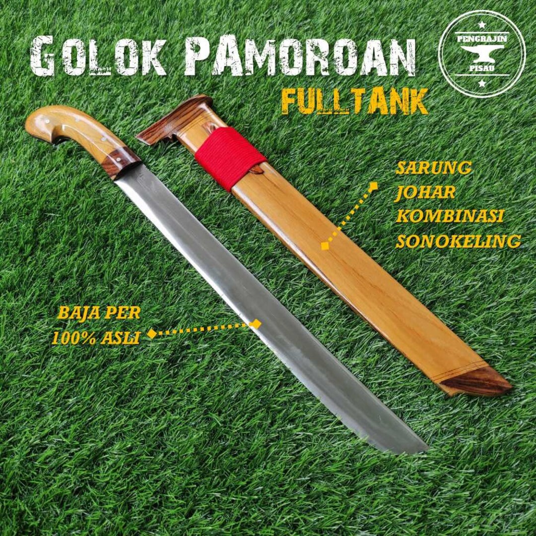 Traditional Ethnic Pamor Machete Art With Real , Suitable for Gardening ...