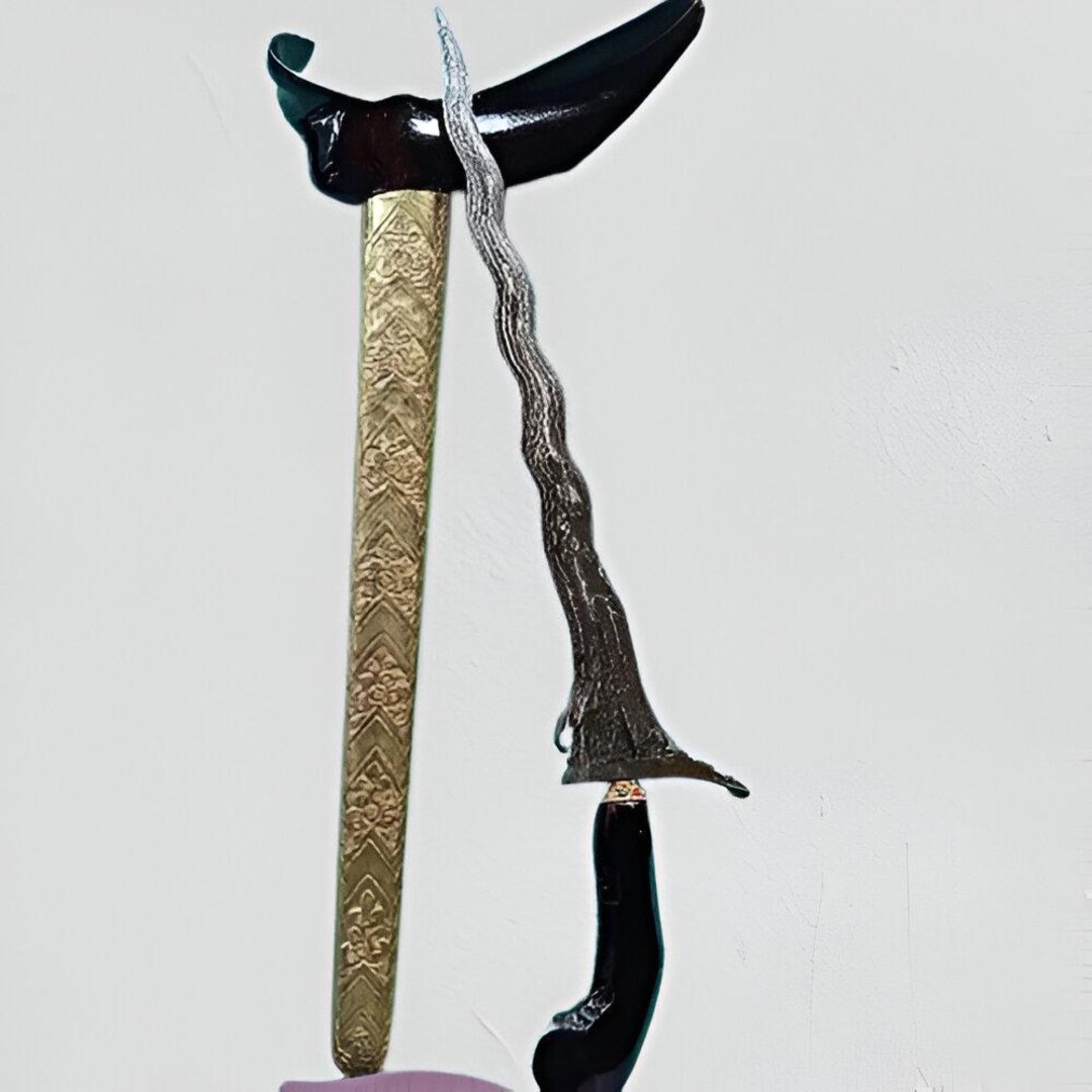 Keris Traditional Javanese Legendary Keris, Typical Accents on the ...
