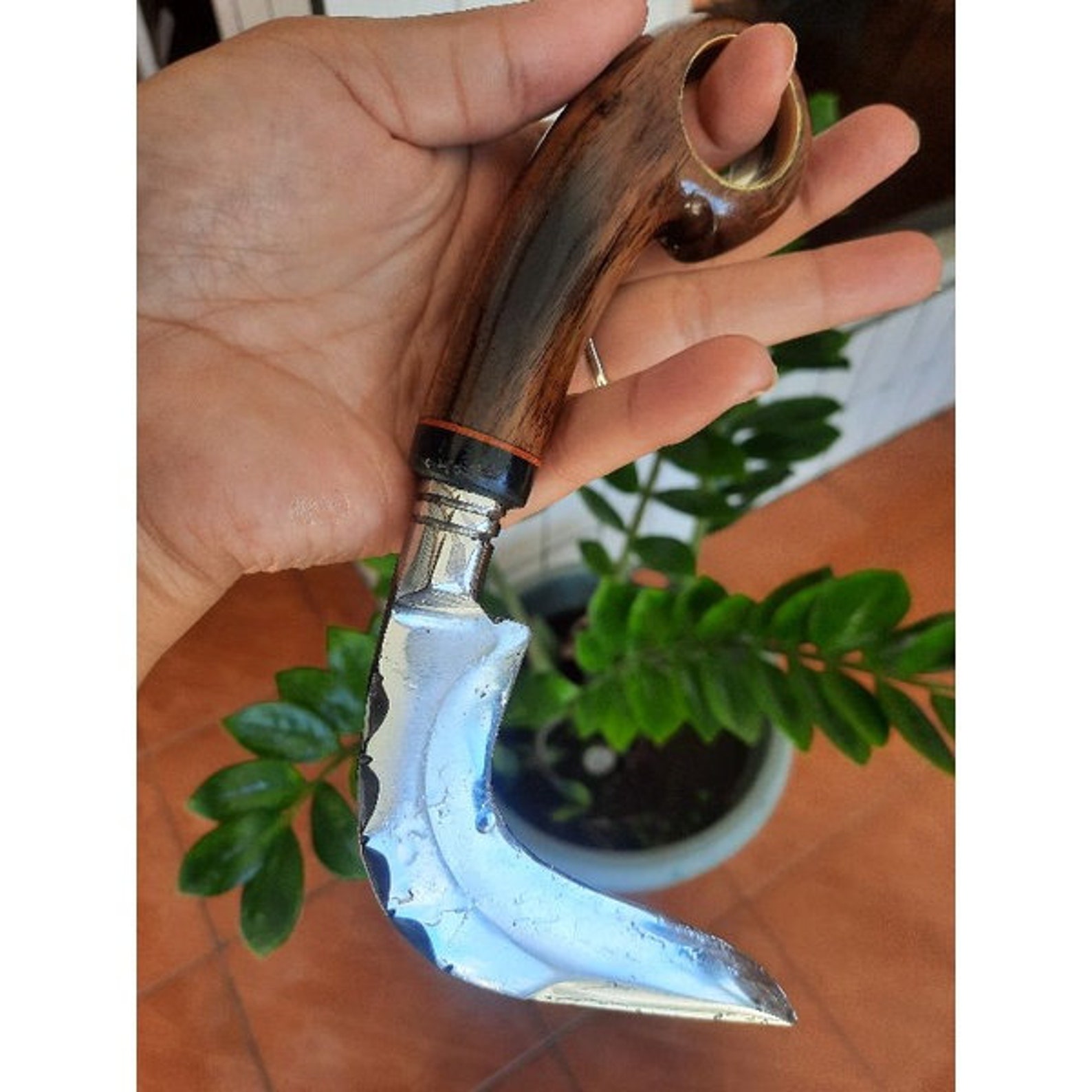 Ethnic Karambit Minang Traditional Knife, Carved Teak Silat Carambit - Etsy