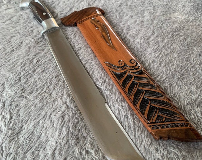 Traditional Ethnic Machete With Original Wood Carving Crafts, Hand ...