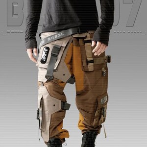 Holygrail Men's Blue BROWN GREY Streetwear Techwear, Cybernetic ...