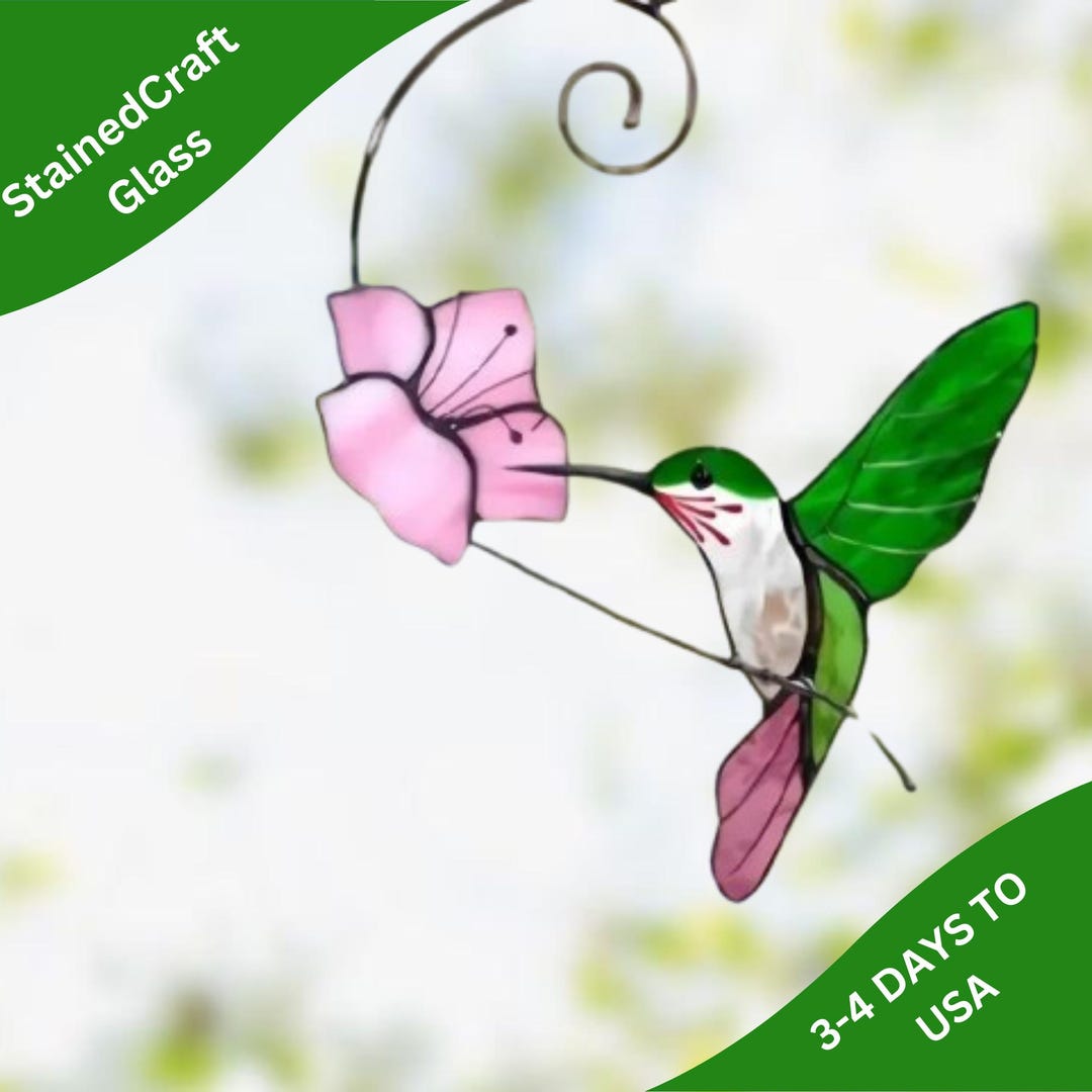 Stained Glass Hummingbird Suncatcher Stained Glass Hummingbird ...