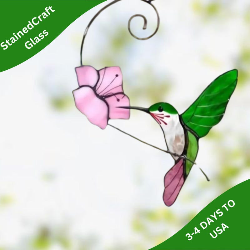 Hummingbird Stained Glass - Etsy