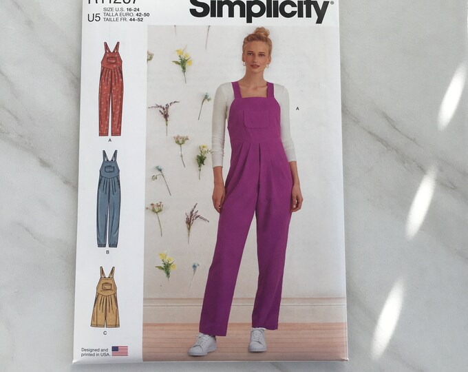 Misses Overall / Shortall Sewing Pattern Simplicity R11207, Shaped ...