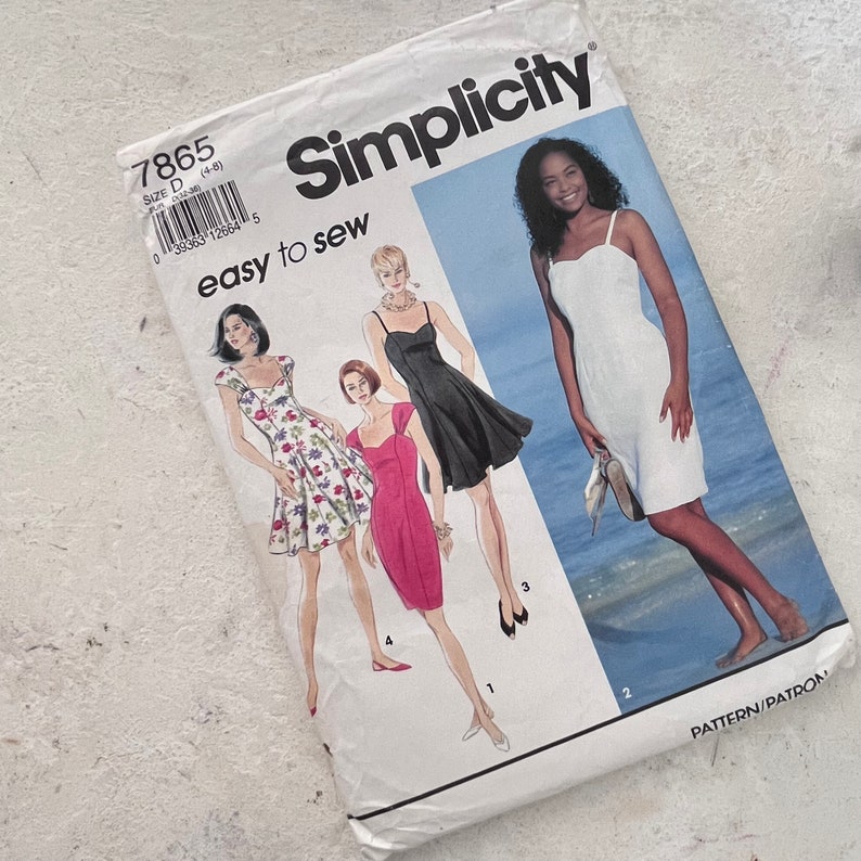 90s Dress Sewing Pattern, Princess Seam or Slim Fit or Flared Dress ...