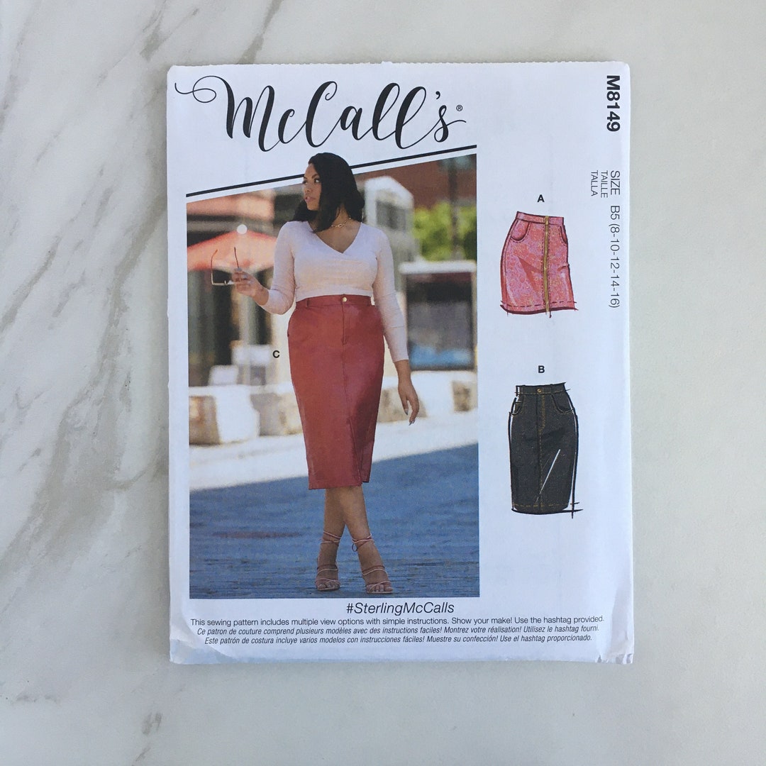 Mccalls M8149 Skirt Sewing Pattern, Womens Straight Skirt, 2 Lengths W ...