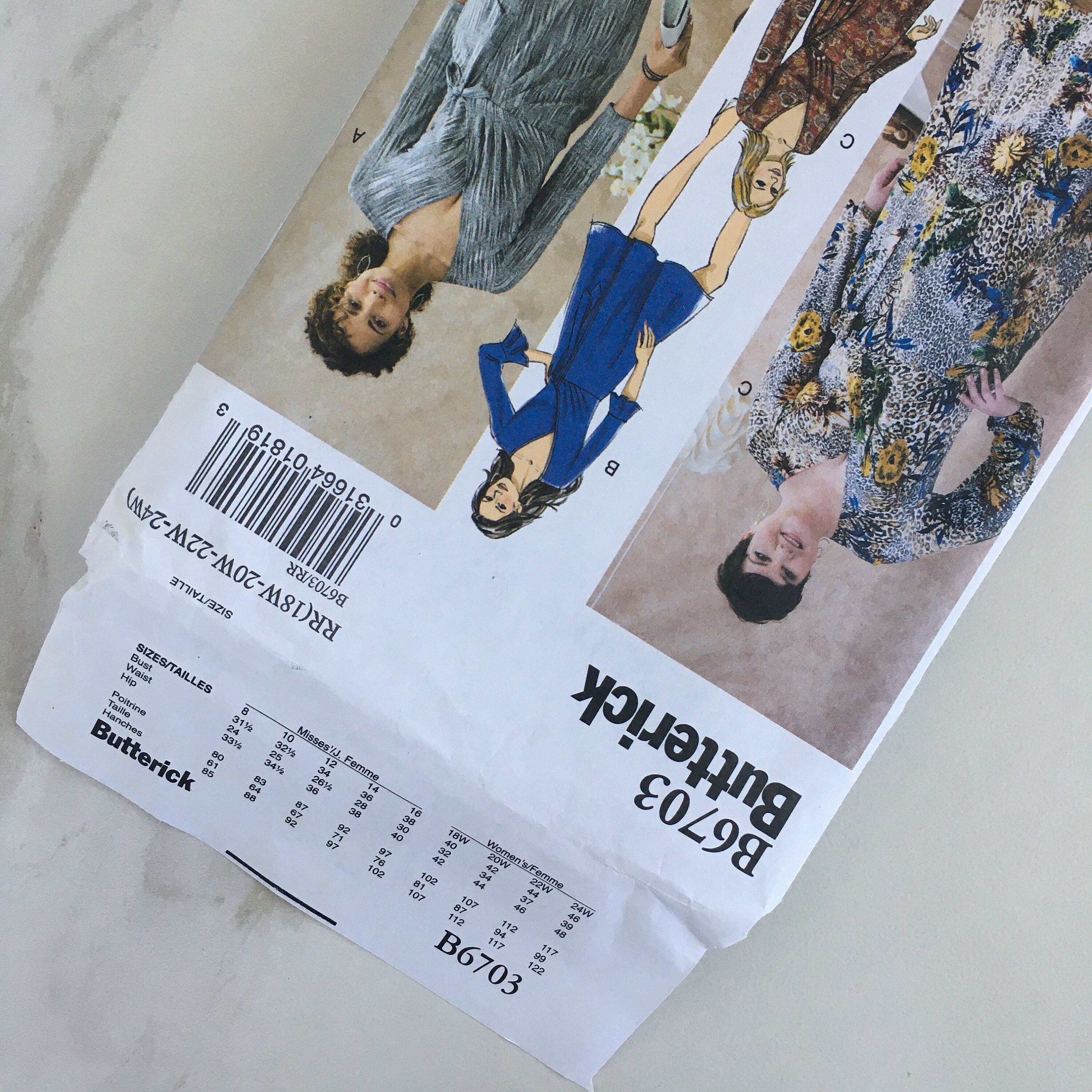 Womens Easy Wrap Dress Sewing Pattern, Butterick B6703 for Stretch ...