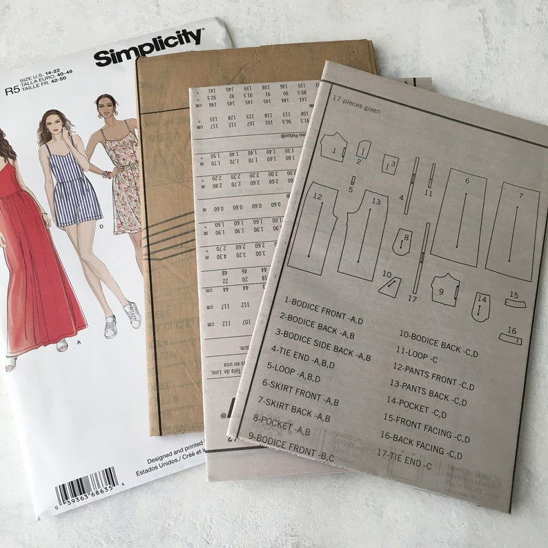 Jumpsuit + Romper Sewing Pattern Simplicity 8635, Womens Dress, W ...