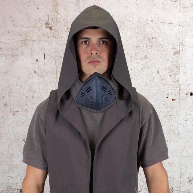 Sand Scarf and Mask Linen Hooded Cloak Cosplay Costume Still Suit Spice ...