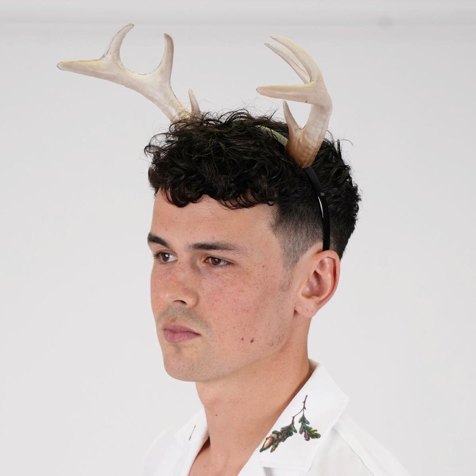 Saltburn White Jacket and Antlers Set Shirt Cosplay Quick Costume ...