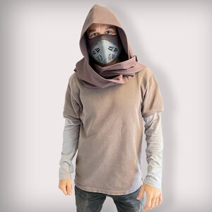Sand Scarf and Mask Linen Hooded Cloak Cosplay Costume Still Suit Spice ...