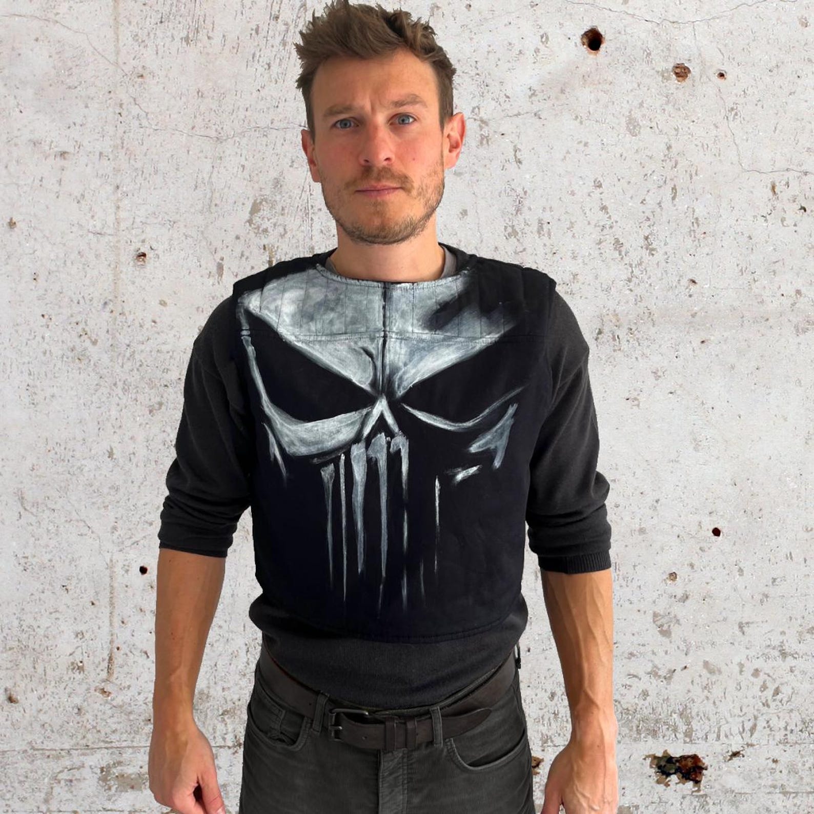 Skull Flak Vest Armor Bulletproof Cosplay Costume Tactical Combat Body ...