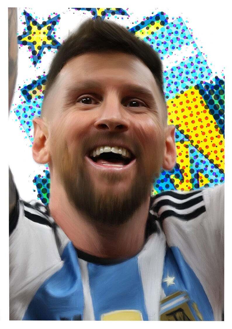 Messi Digital Portrait - Etsy