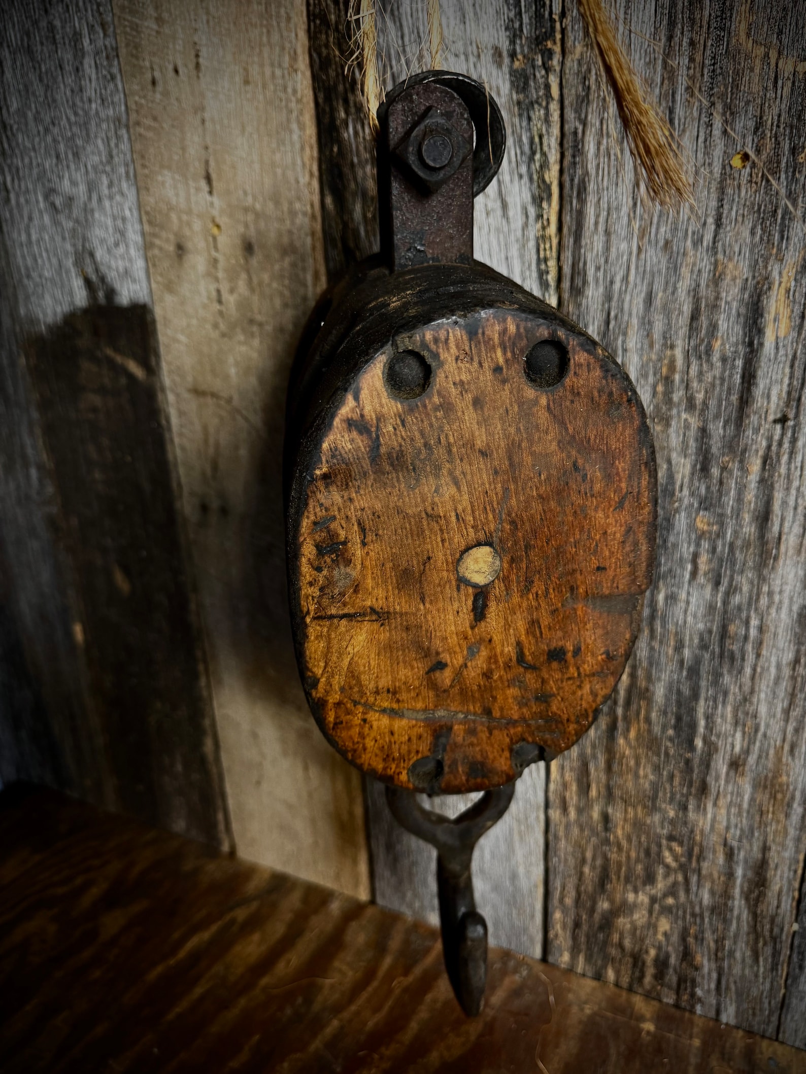 Vintage Double Sheave Wooden Block Pulley - Etsy
