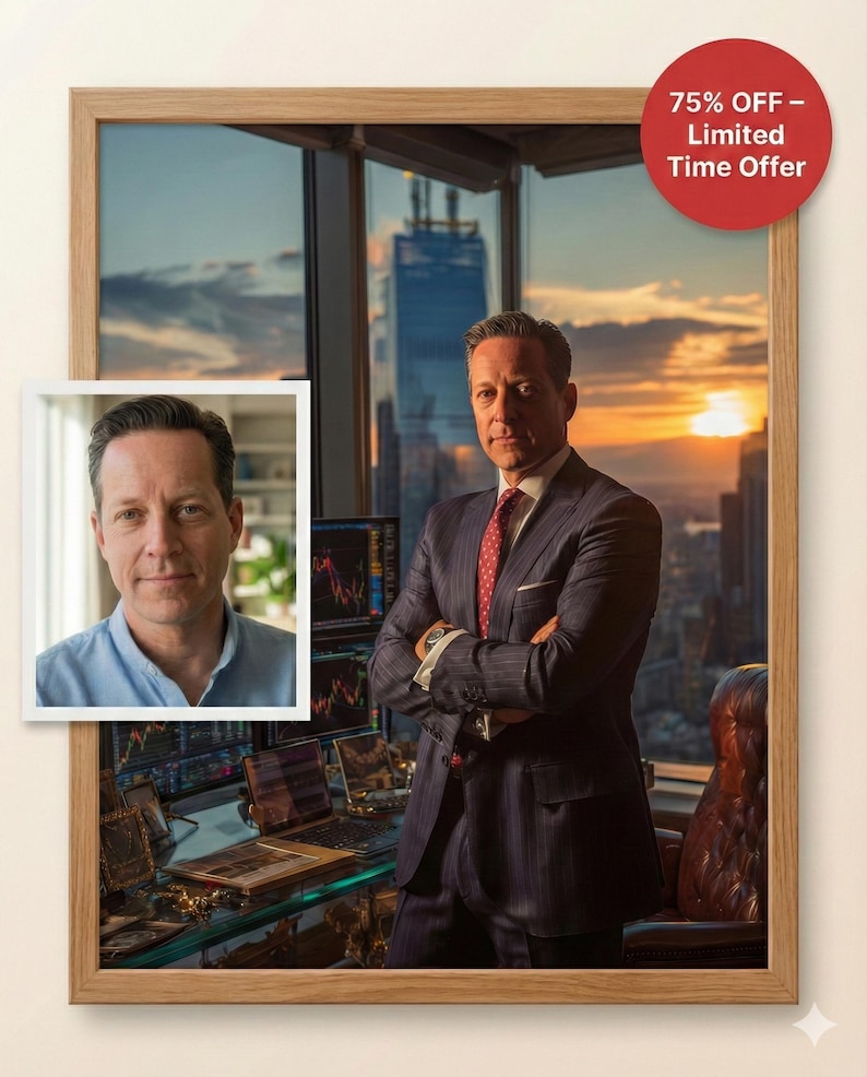 Custom CEO Executive Portrait Personalized Face Swap Corporate Office ...