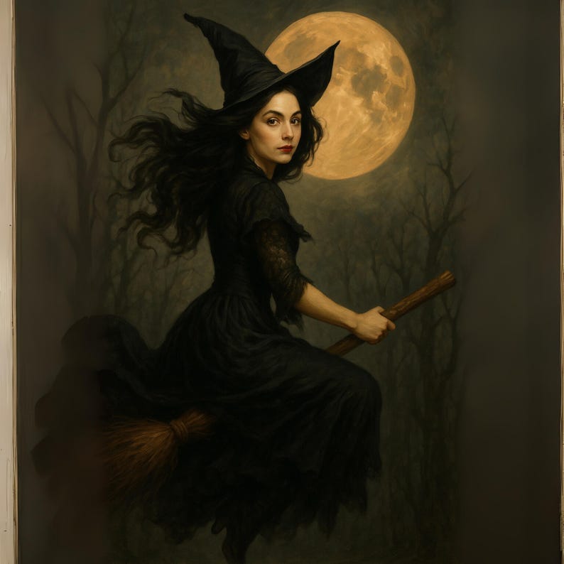 Custom Witch Portrait: Personalized Digital Halloween Art Gift - 75% ...