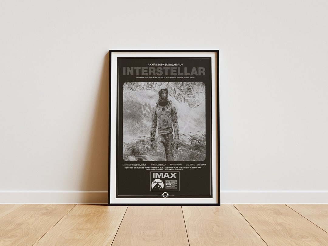 Interstellar 2014 Movie Poster Print A4/A3 - Etsy