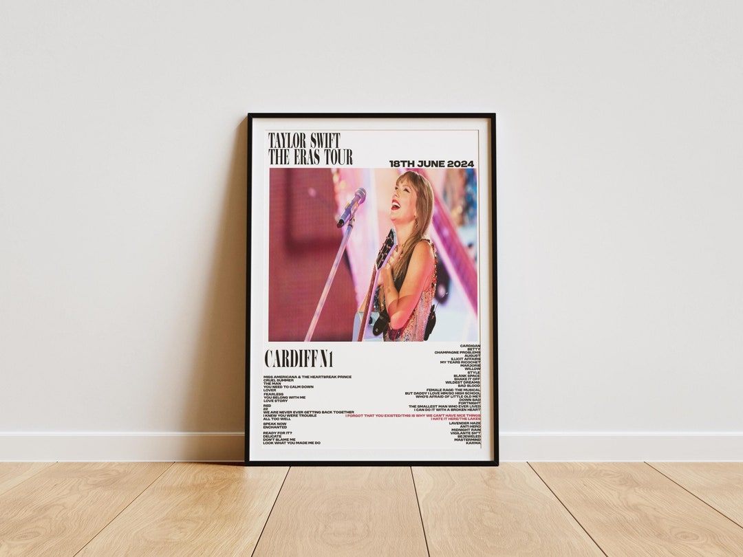 Taylor Swift the Eras Tour Setlist Cardiff N1 - Etsy UK