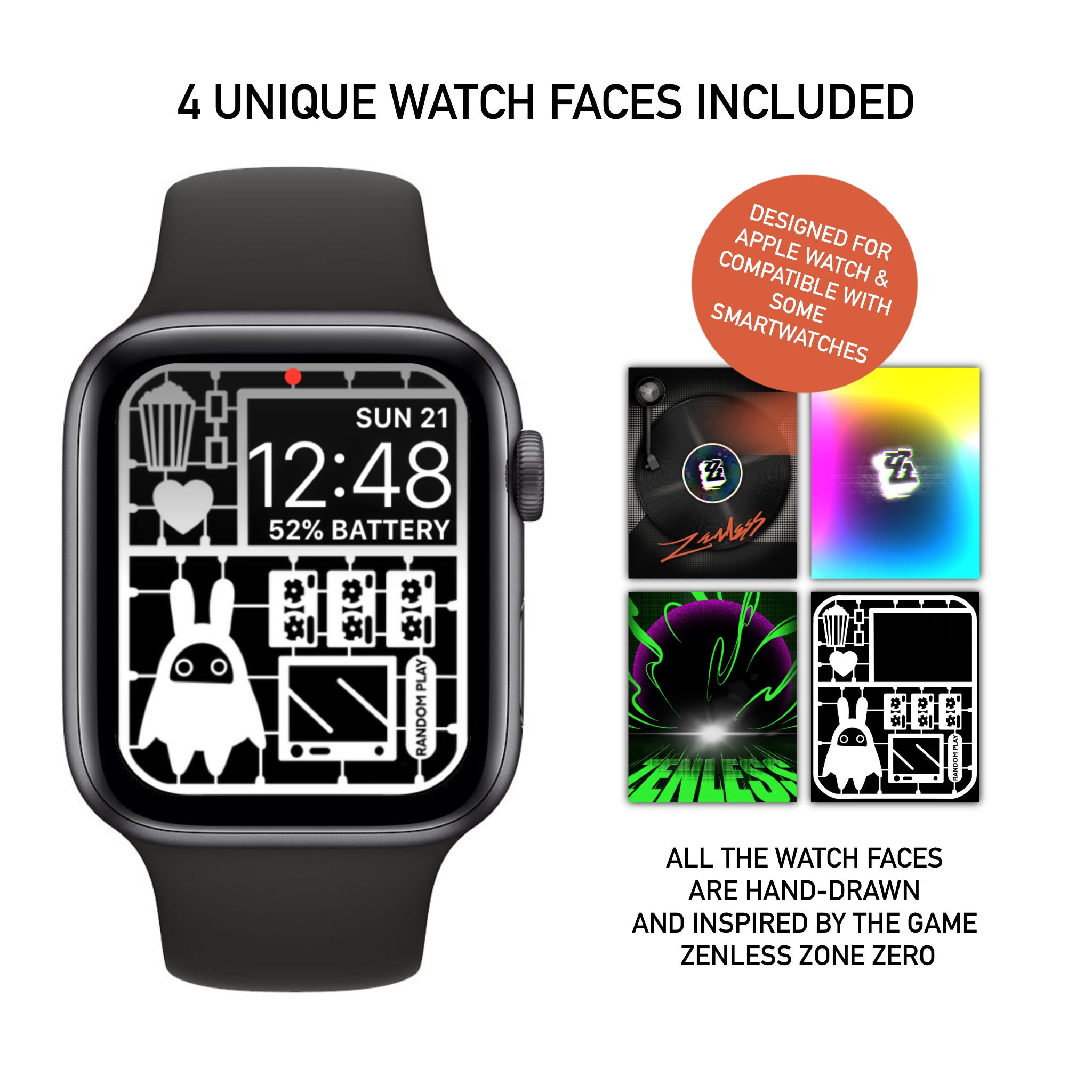 Zenless Watch Face Bundle | 4 Watch Faces | Apple Watch Wallpaper ...