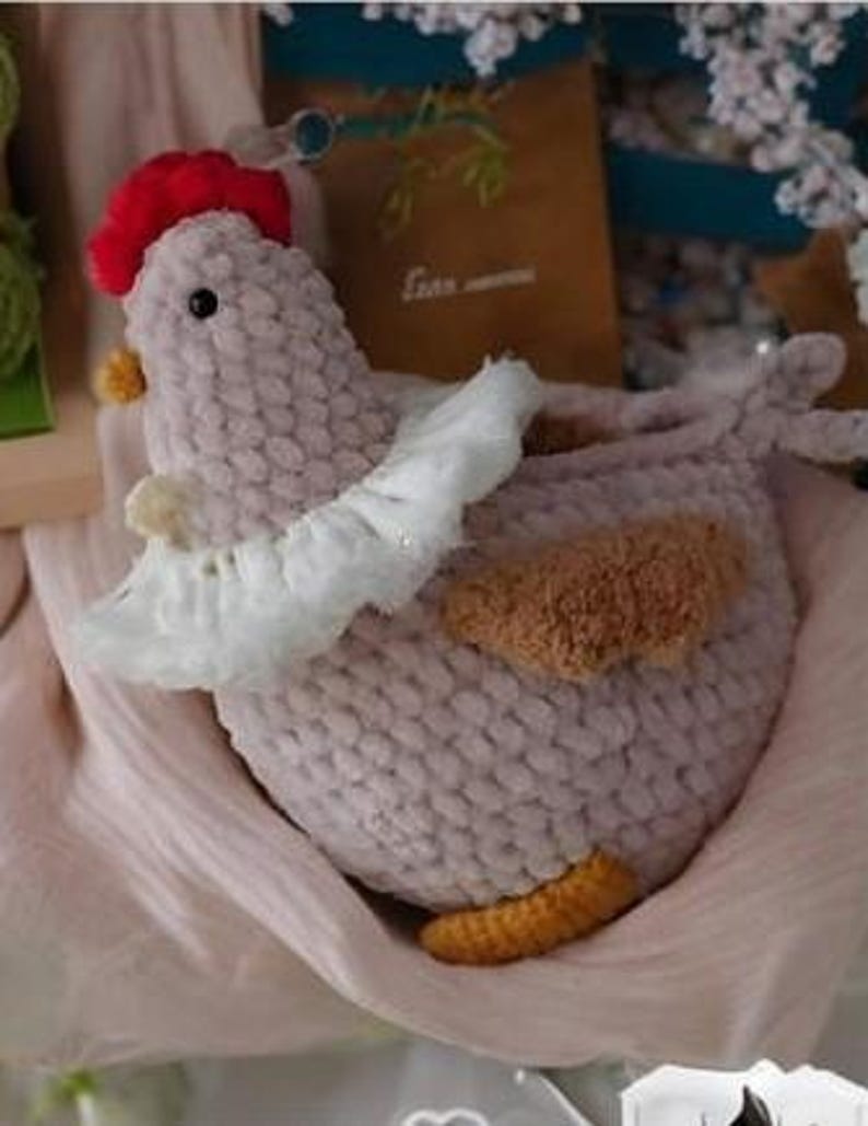 Plush Amigurumi Chicken Crochet Toy Pattern Easy Cute Chicken No Sew ...