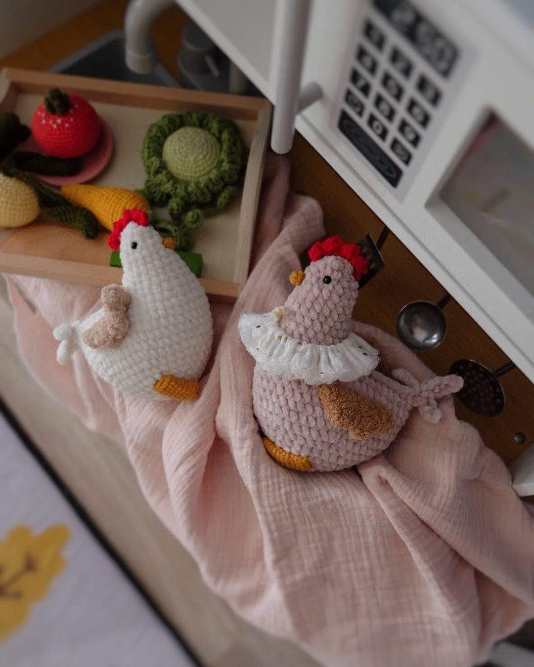 Plush Amigurumi Chicken Crochet Toy Pattern Easy Cute Chicken No Sew ...