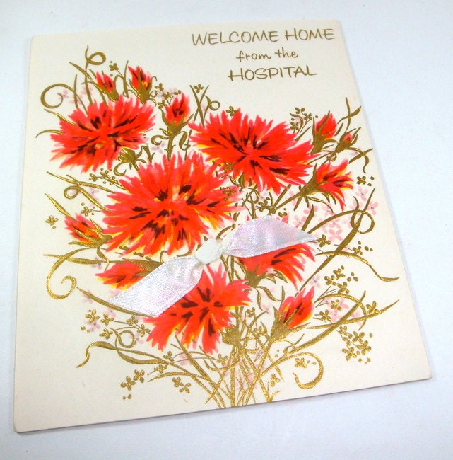 Vintage Greeting Card Welcome Home From The Hospital Charm | Etsy