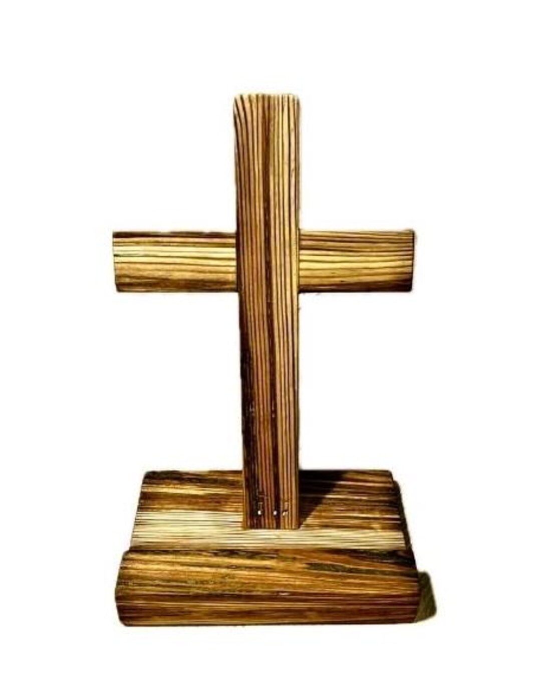 Rustic Wooden Cross Phone/tablet Stand, 8 X 5 X 6 Inches, Made From ...