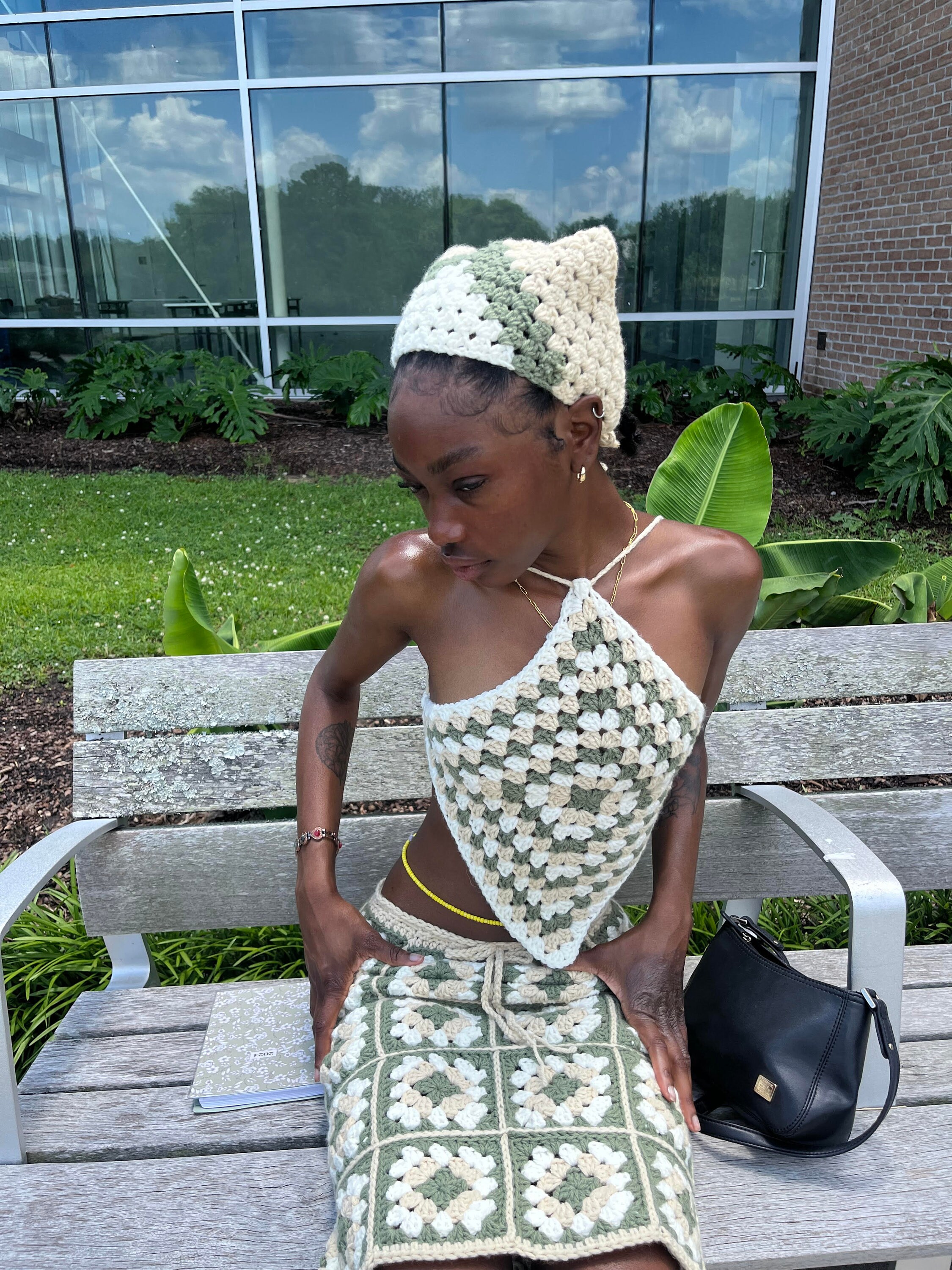 3 Piece Matching Granny Square Set - Etsy