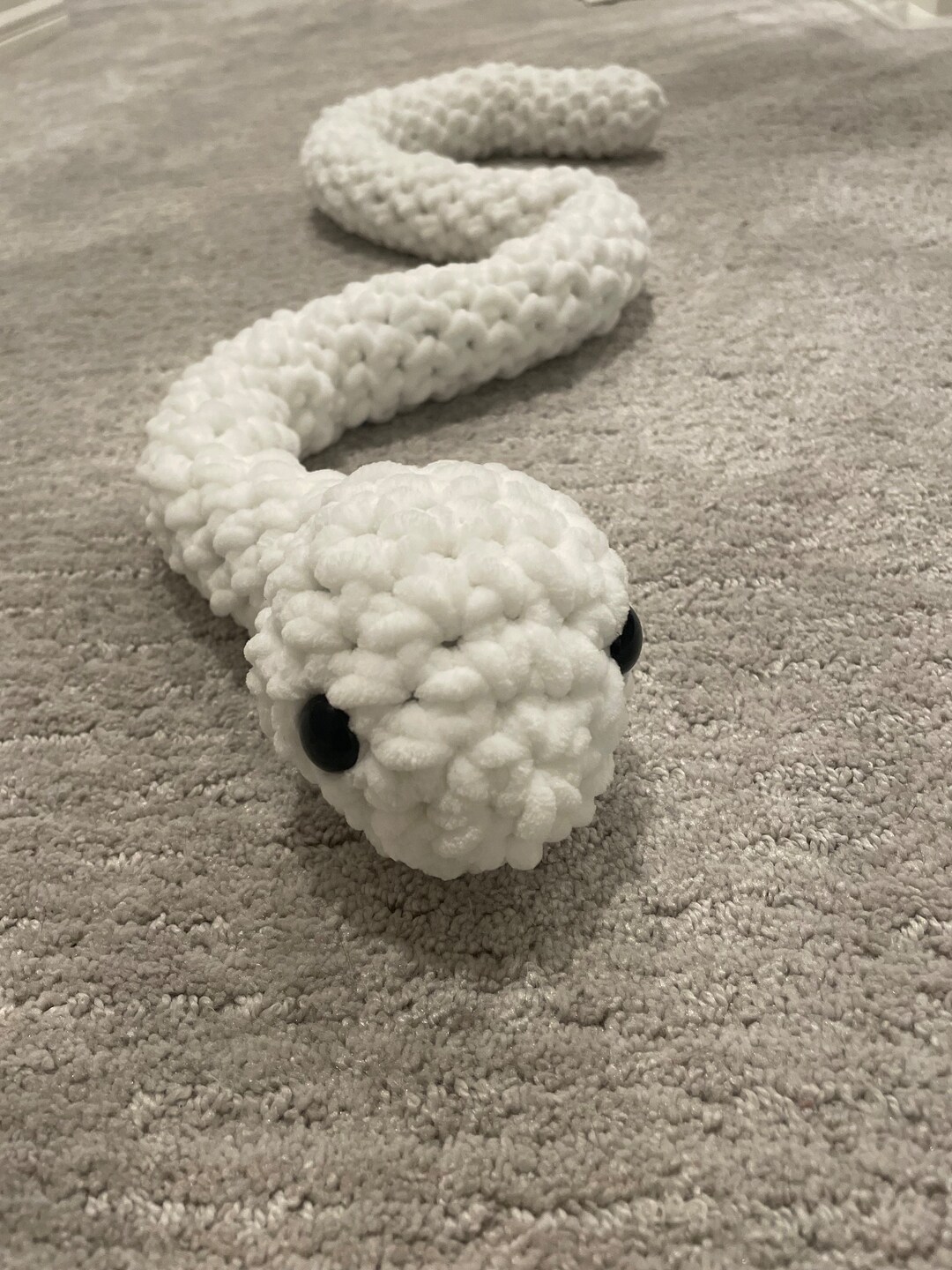 Crochet Snake Plushie Toy Amigurumi Handmade Gift Idea. Soft and Cuddly ...