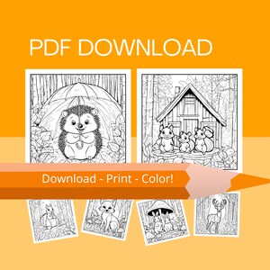 Forest Animals Coloring Pages Woodland Printable Autumn Vibes Woodland ...