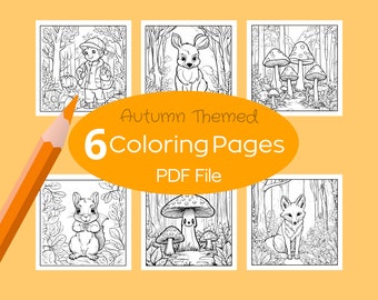 Forest Animals Coloring Pages Woodland Printable Autumn Vibes Woodland ...