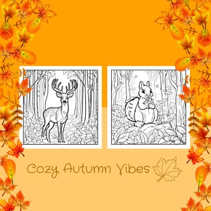 Forest Animals Coloring Pages Woodland Printable Autumn Vibes Woodland ...