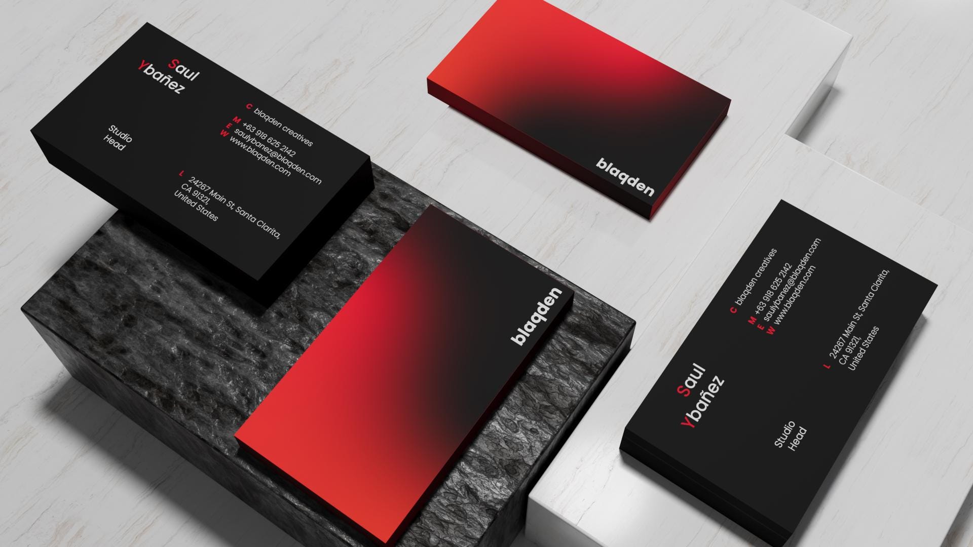 Minimalist Modern Gradient Fire, Business Card Template, Editable ...